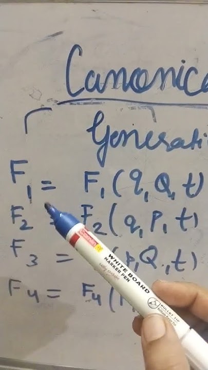 Generating functions F1,F2,F3 , F4 IN Canonical transformation in ...