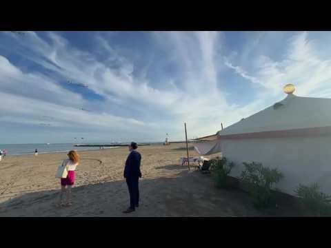 Venezia 83, aquiloni con bandiera palestinese in volo al Lido, l'azione di Global Sumud Veneto