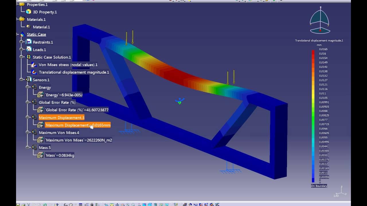 CATIA V5 Static Analysis Engineering Optimizer - YouTube