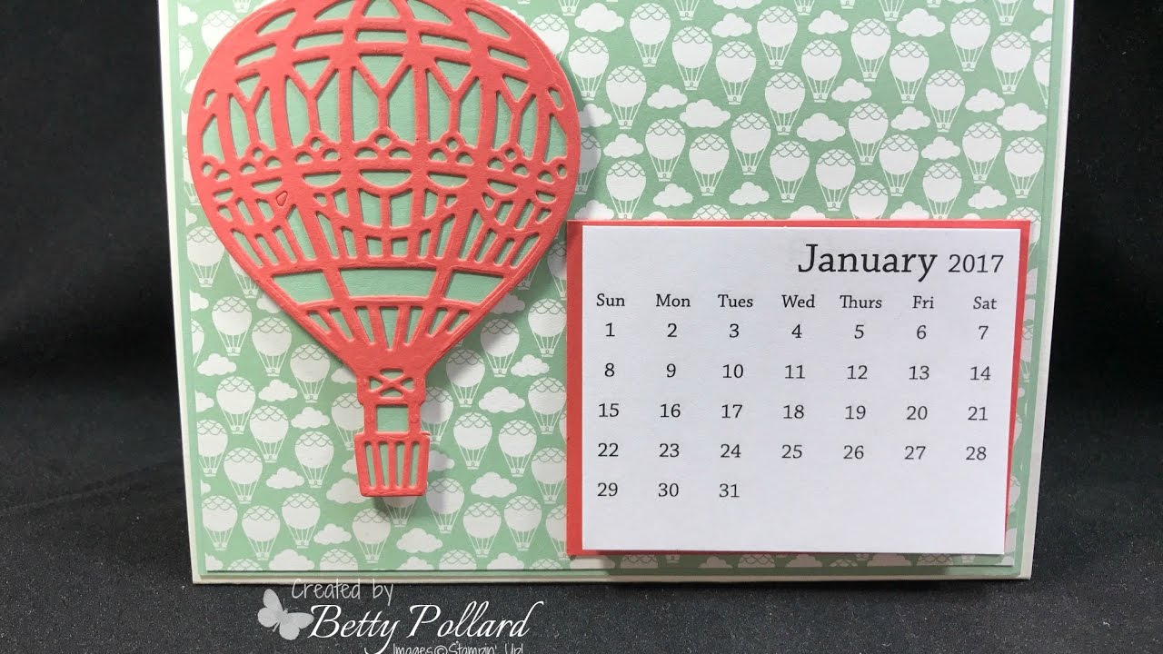 Up & Away Hot Air Balloon Calendar - YouTube