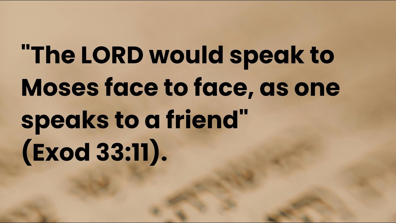 Moses - Face to Face with the Lord - YouTube