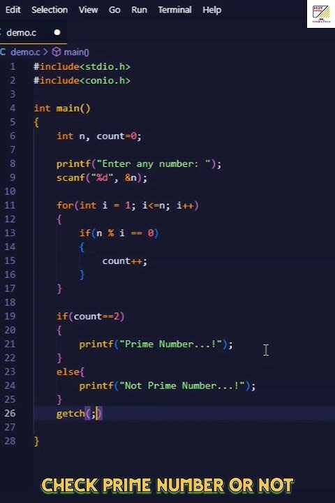 How To Check A Number Prime Or Not In C Language Coding Number Clanguage Shorts Trending