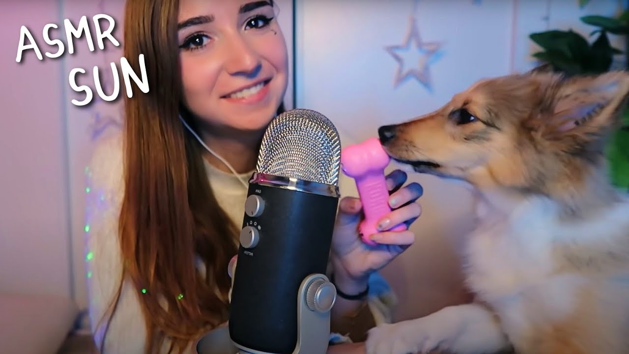 ASMR 🐶 Mon chien SUN goûte des aliments pour la première fois ! 🐶puppy ...