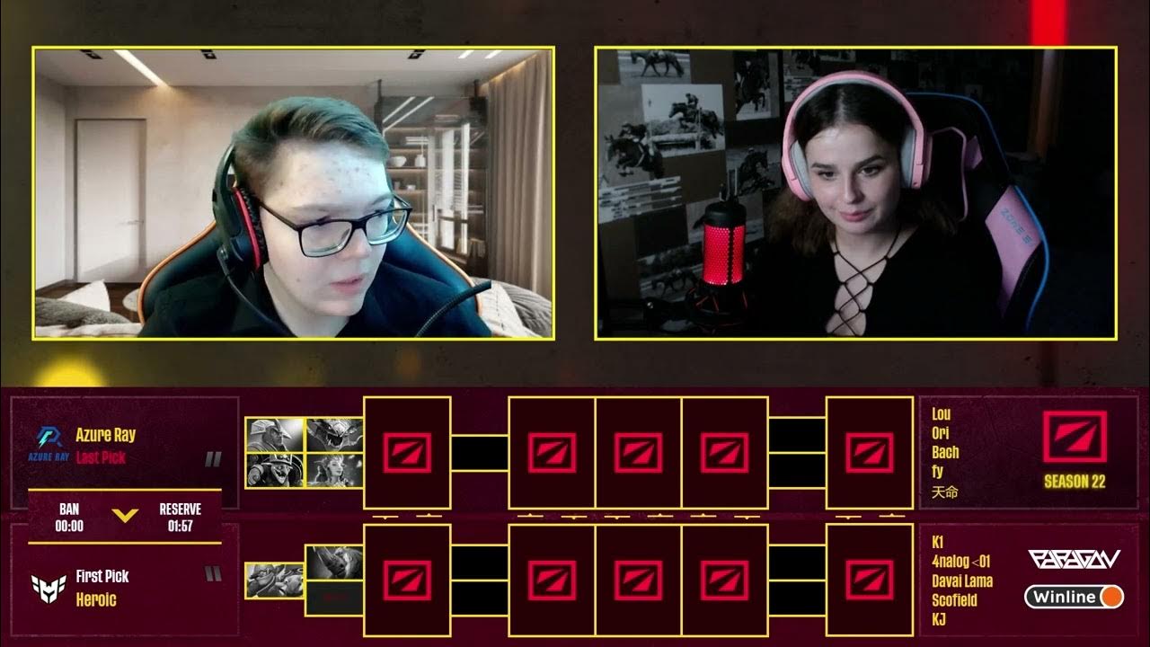 DreamLeague Season 22 | Azure Ray vs HEROIC | Group Stage 1 - YouTube