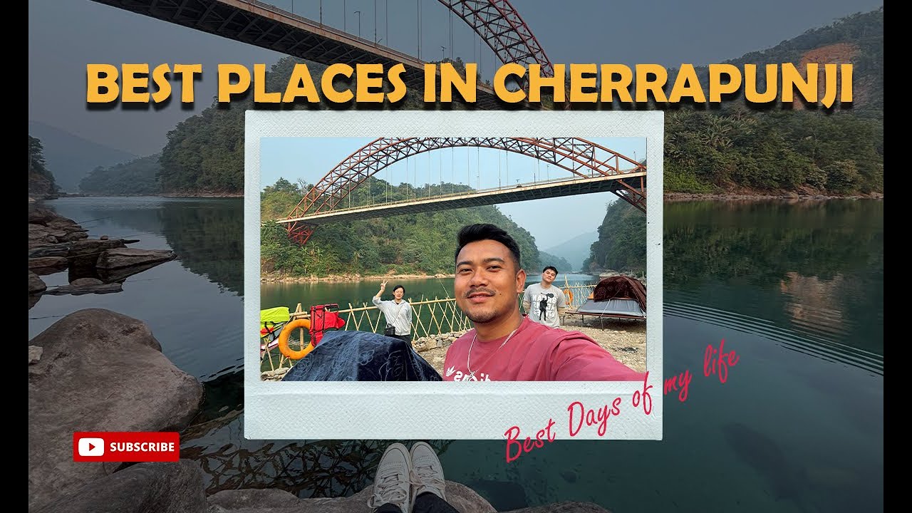 Cherrapunji vlog, Bangladesh View point, Wahrew Arch Bridge, Jiva Grill ...