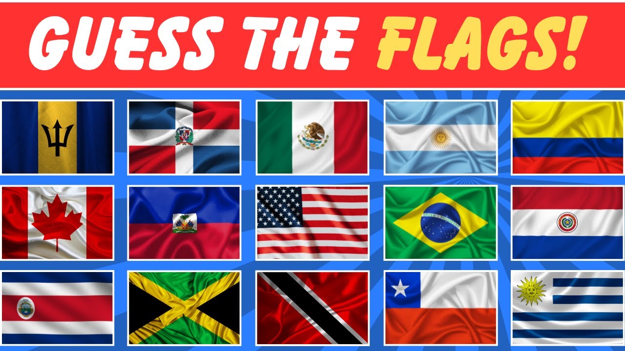 Can You Guess These Flags from North & South America? | 35 Country Flag ...