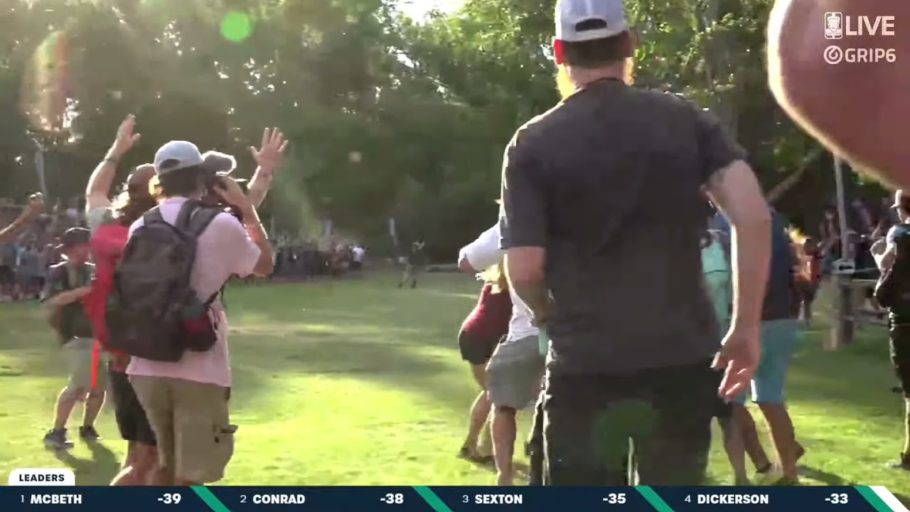 James Conrad Throw-in from 247 feet at Worlds hole 18 - YouTube
