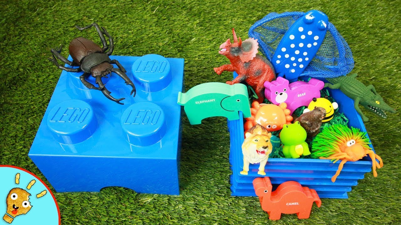 HUGE Lego Brick with Animals on Squishee Nugget - YouTube