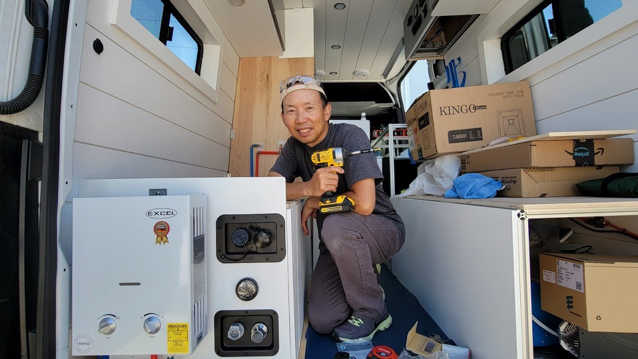 Van Build Ep6-2021 Mercedes Sprinter building cabinets | Shower and ...