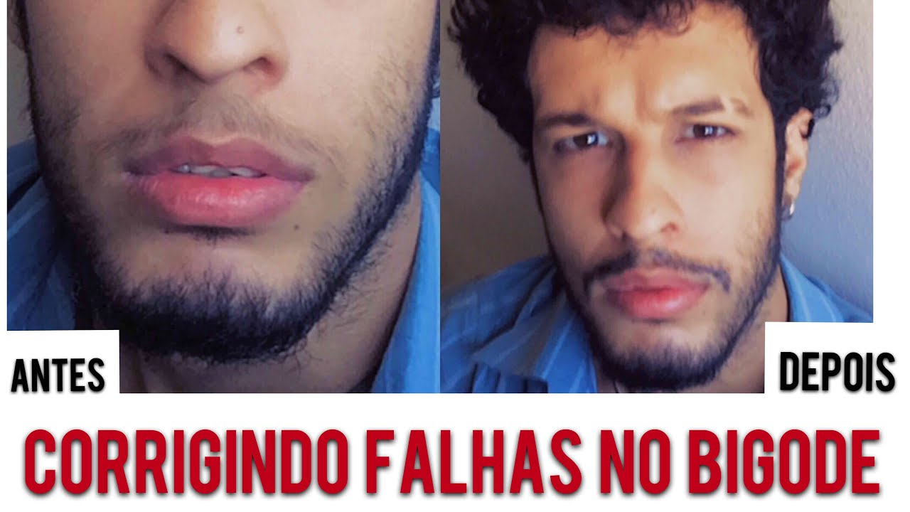 FALHA NO BIGODE ( cobrindo falhas com maquiagem ) - Yago Selva - YouTube
