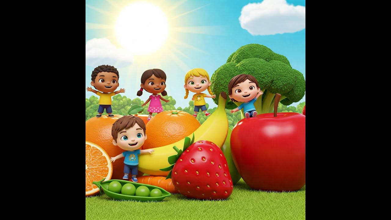 ¡Qué Rica Comida! 🍓🥕 Canción Infantil Educativa sobre Alimentación ...