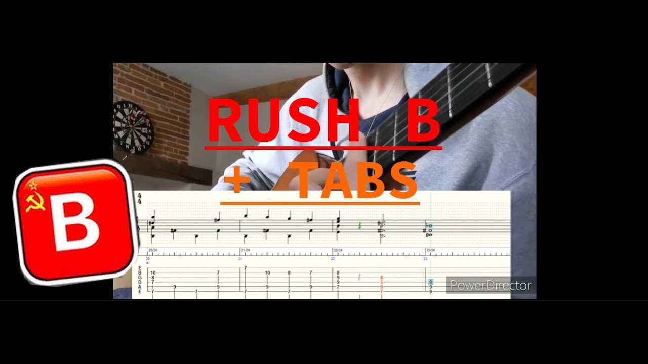 TUTO - Rush B (Sheet Music Boss), but it's played on an acoustic guitar ...