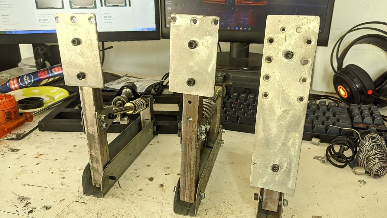 Volante Para PC Caseiro. Tutorial Parte 1: Pedais. (DIY Racing Sim ...