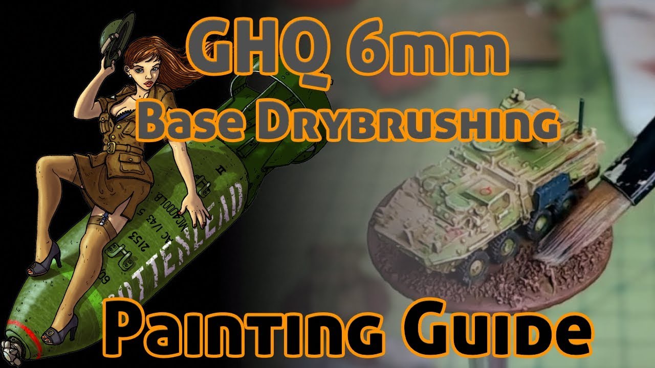 GHQ Model Drybrushing Bases 6mm guide - YouTube