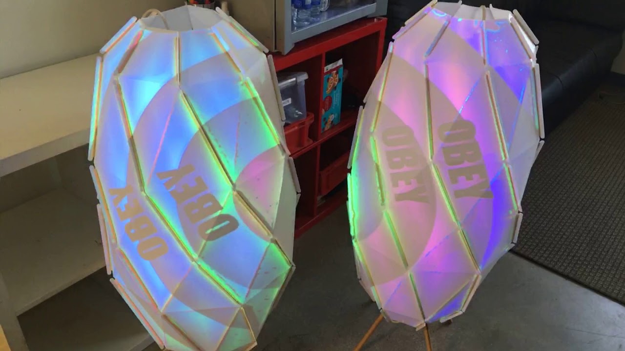 Lightform projection mapping of two IKEA lamps - YouTube