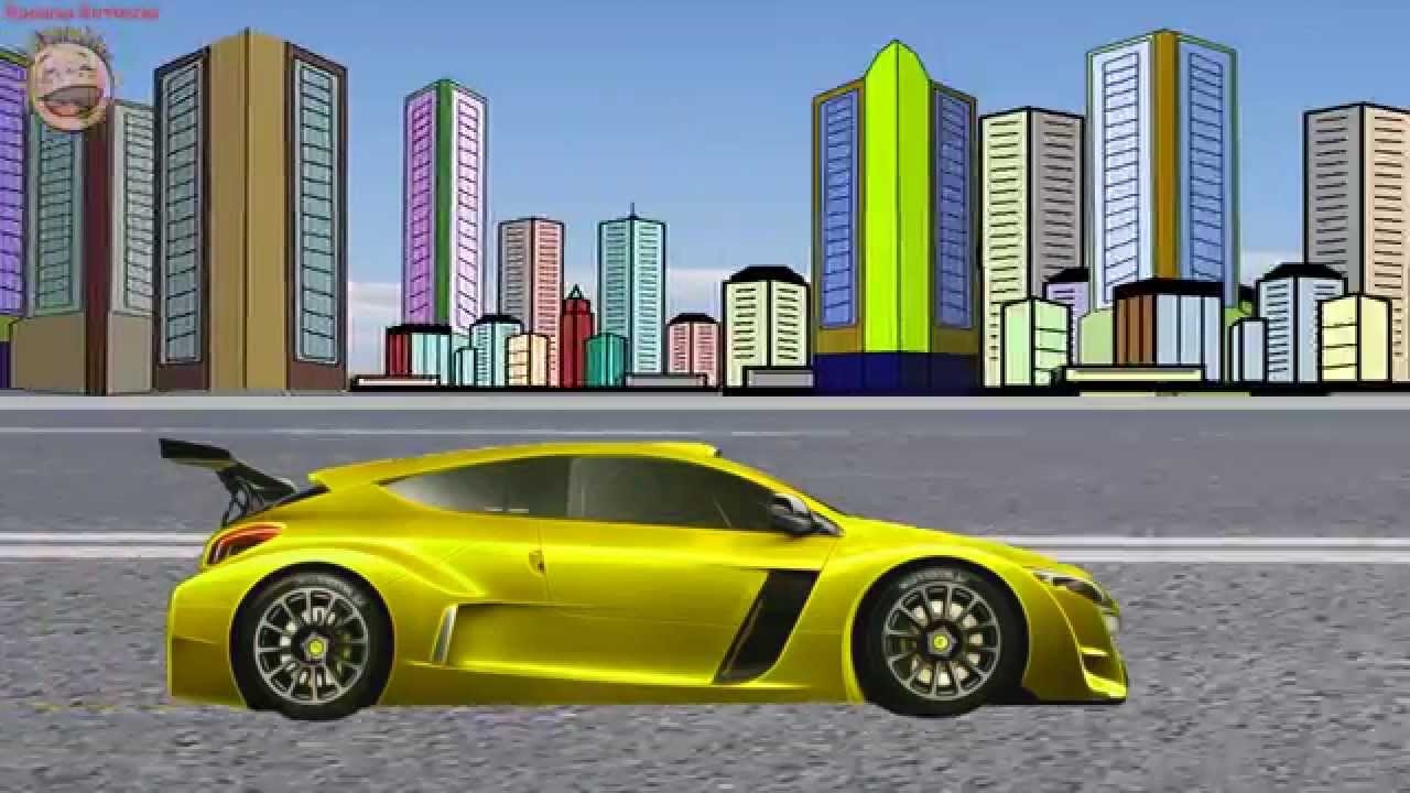 Yellow Car Race for Kids Cartoon - YouTube