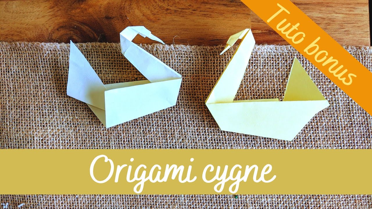 tuto origami cygne - diy bonus - YouTube