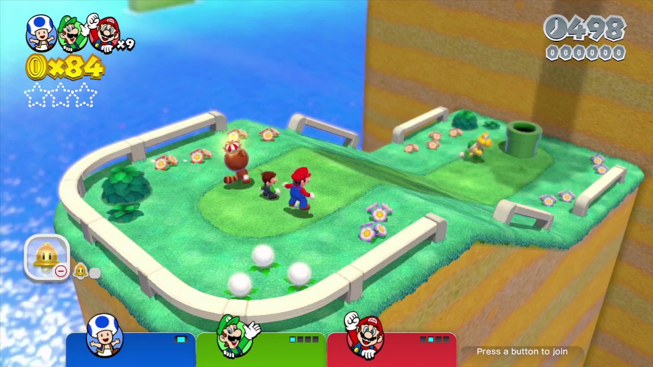 Super Mario 3D world 1-2 Coopa Troopa Cave, course clear - YouTube