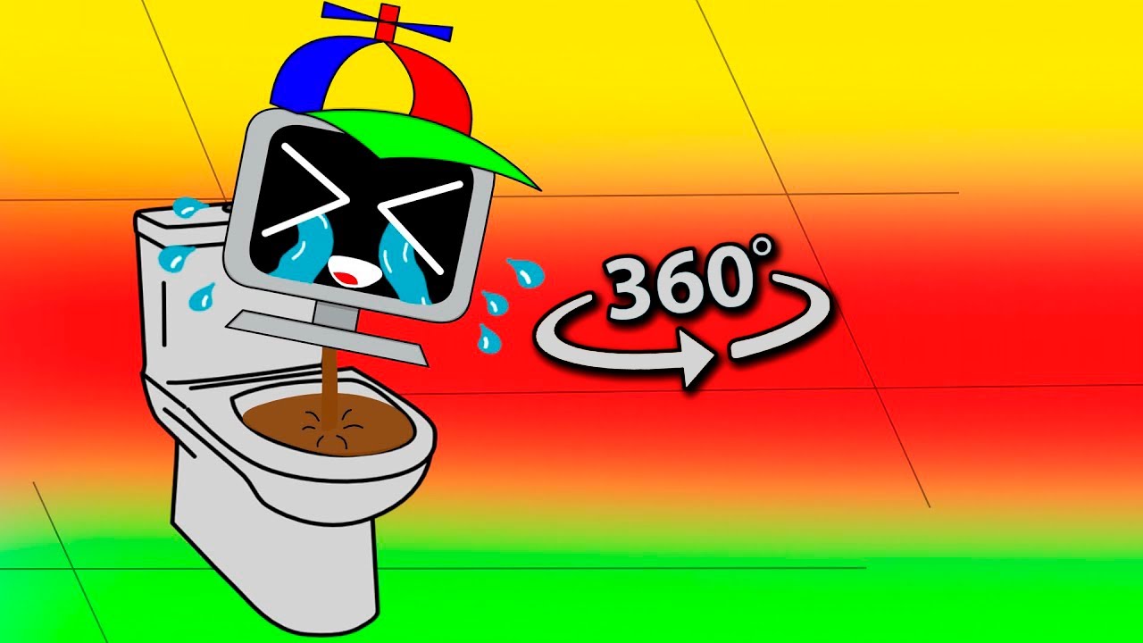360° VR Sprunki Mr. Fun Computer Toilet Postures Poop Animation - YouTube