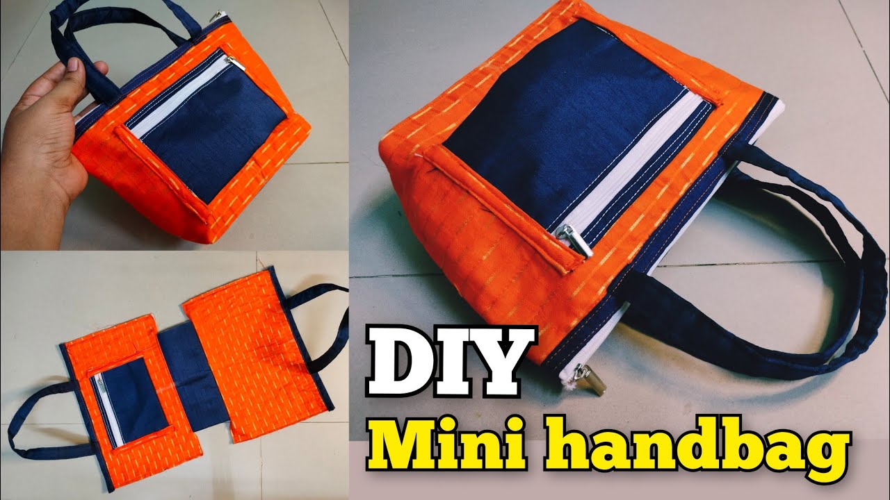 Handbag cutting and stitching | DIY cloth Bag/ purse/ bag making at ...