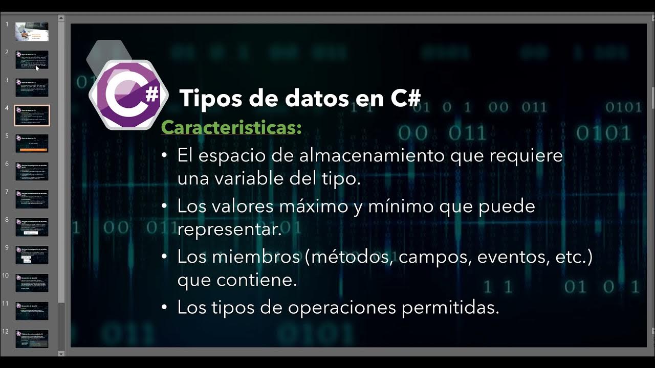 Sintaxis básica del lenguaje de programación en C# - YouTube