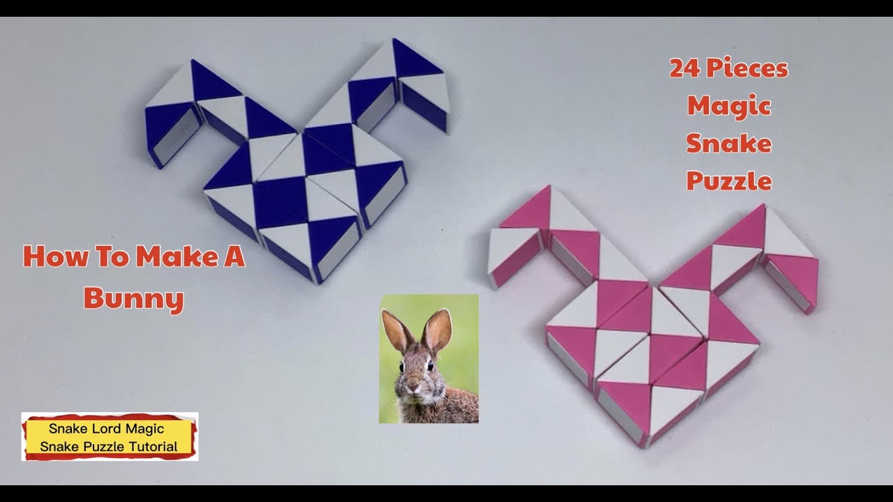 How To Make A Bunny - 24 Pieces Magic Snake Puzzle - 魔 尺 24 段 - YouTube