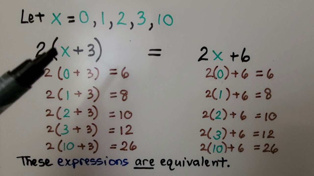 6th Grade Math 10 3a Identifying Equivalent Expressions YouTube