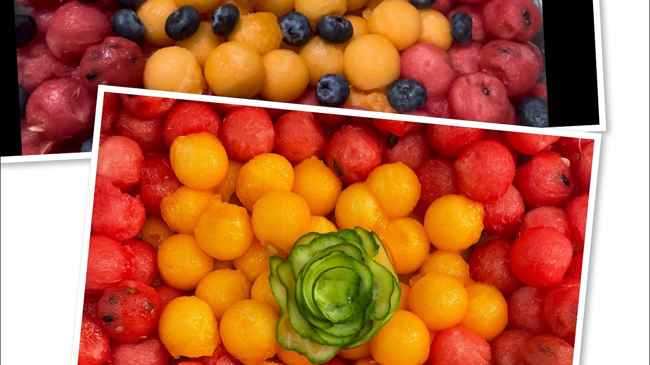 How to make sphere melon and watermelon decoration 🍉 - YouTube