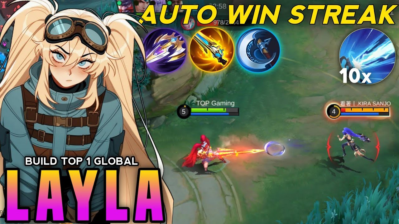 (AUTO WIN)! LAYLA Legendary, Layla Late Game Monster! Build Top Global ...