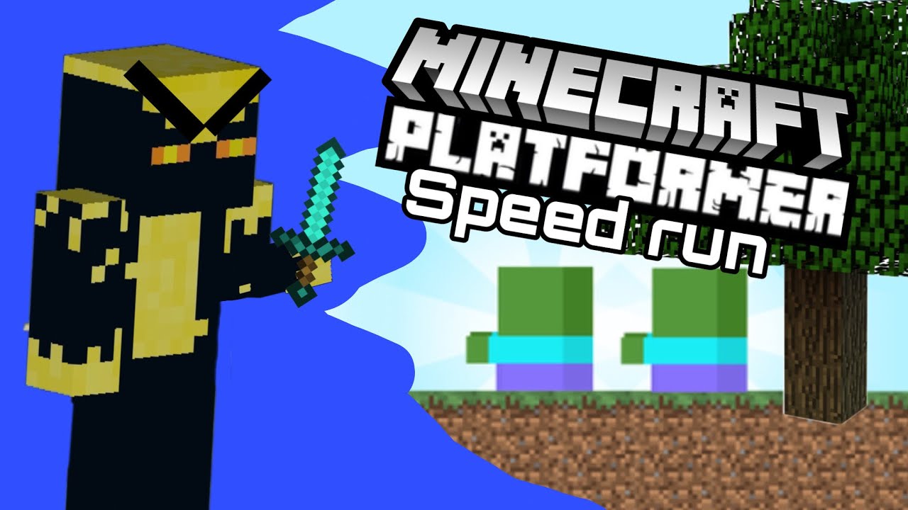 Minecraft platformer speed run - YouTube