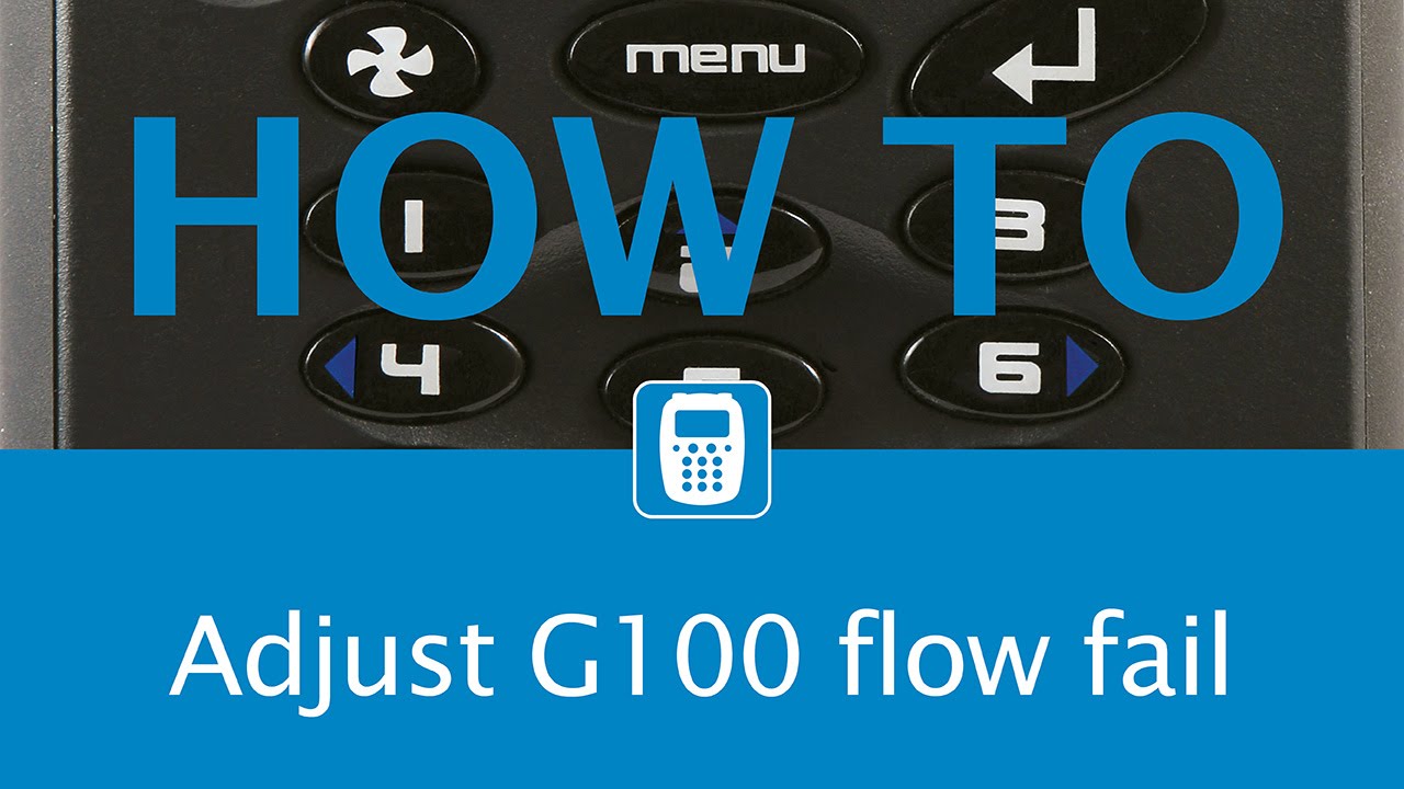 How to adjust the flow fail point on a G100 - YouTube