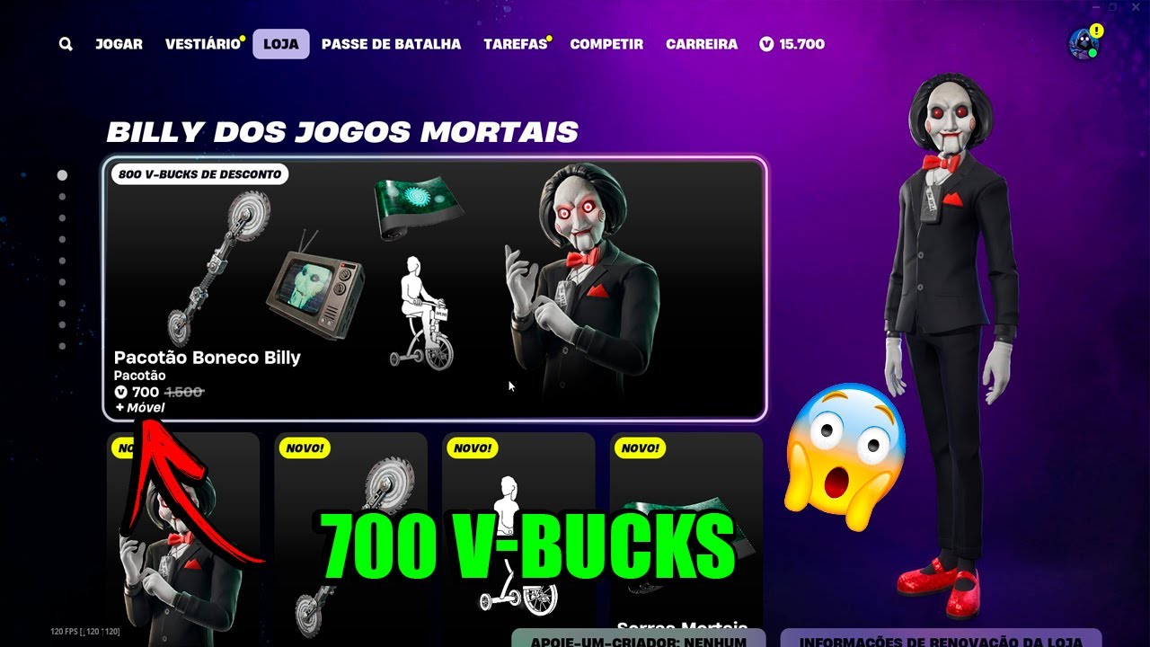 Fortnite - SKINS BILLY por 700 V-Bucks - COMO COMPRAR QUALQUER SKIN ...