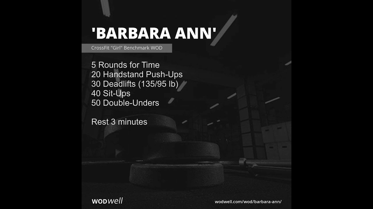 WOD Barbara Ann CrossFit.com 210104 Btwb - YouTube