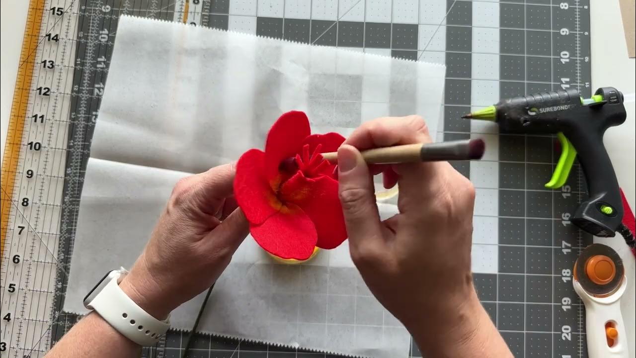 Free Pattern: How to Make a Felt Hibiscus Flower - YouTube