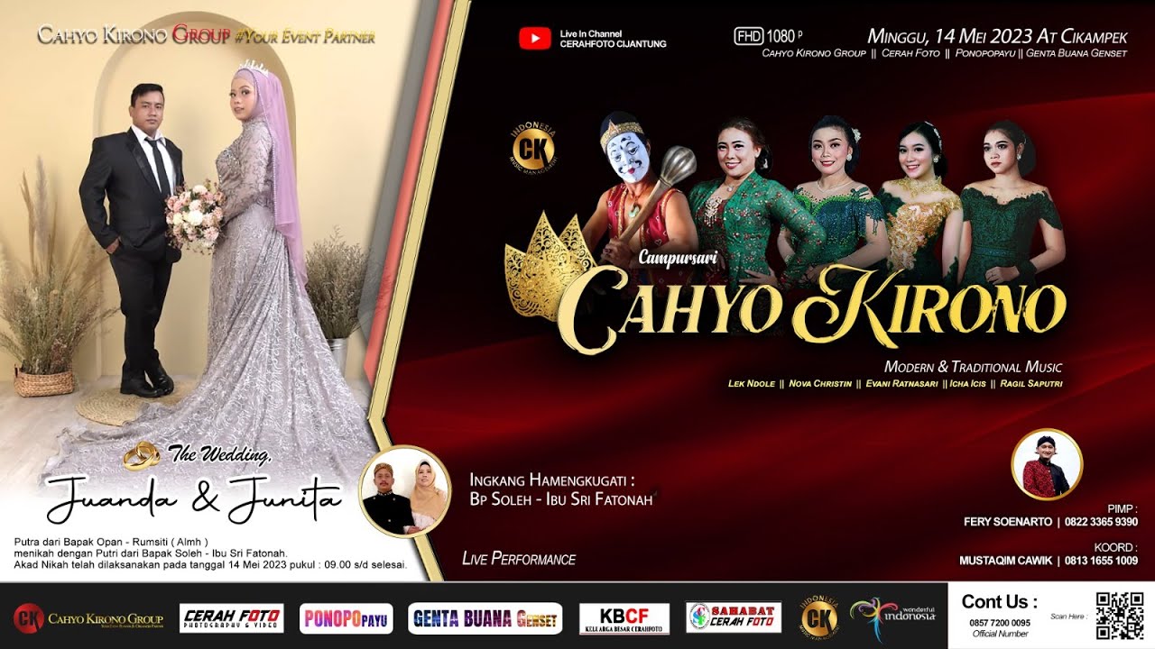 LIVE 🔴 CAMPURSARI CAHYO KIRONO RESEPSI Pernikahan "JUNITA & JUANDA ...