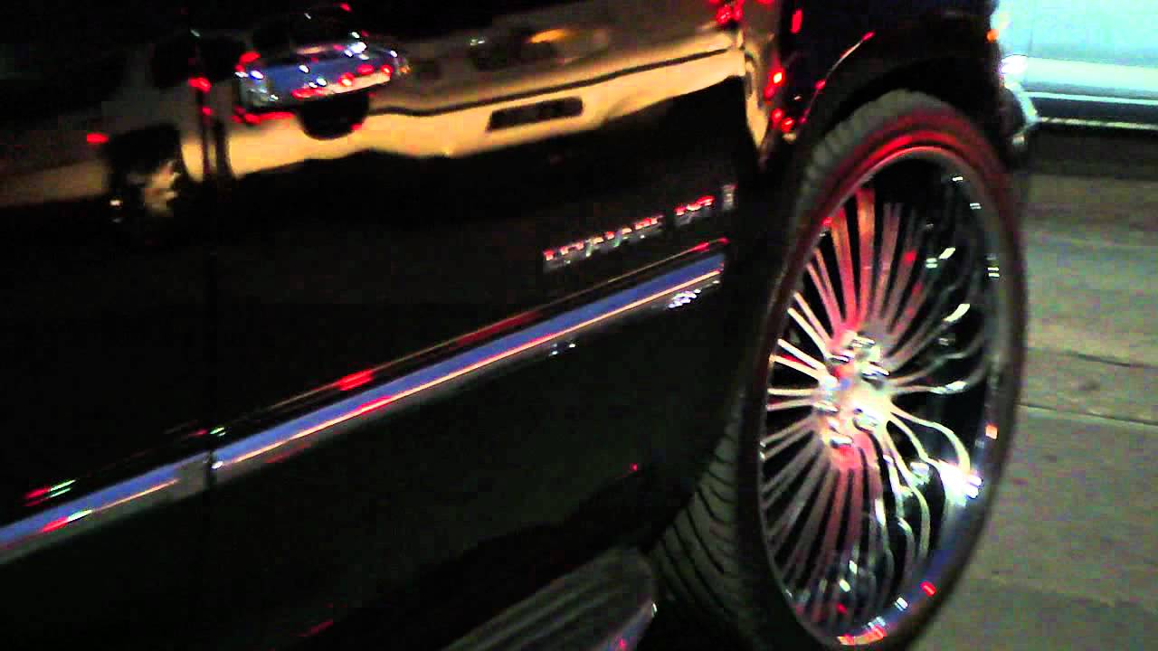 CADILLAC ESCALADE EXT ON 28" CORS RIMS!!! JAMMMIINN SO HARD!!! - YouTube