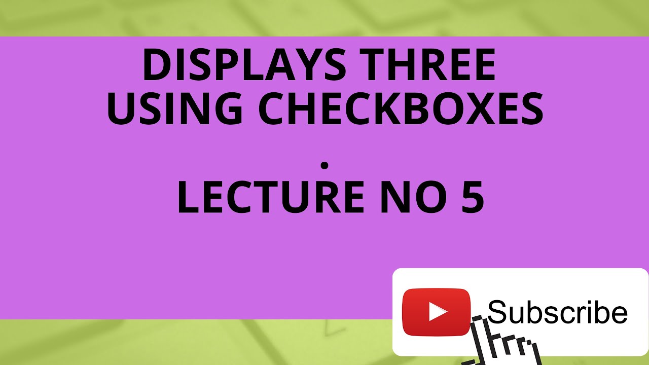 Displays three interests for user to choose using checkboxes Lecture NO ...