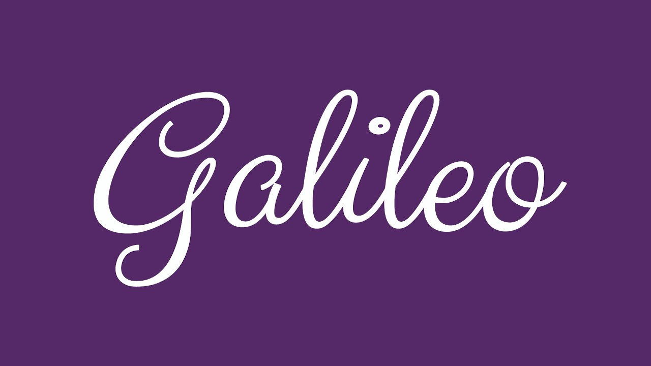 Learn how to Sign the Name Galileo Stylishly in Cursive Writing - YouTube