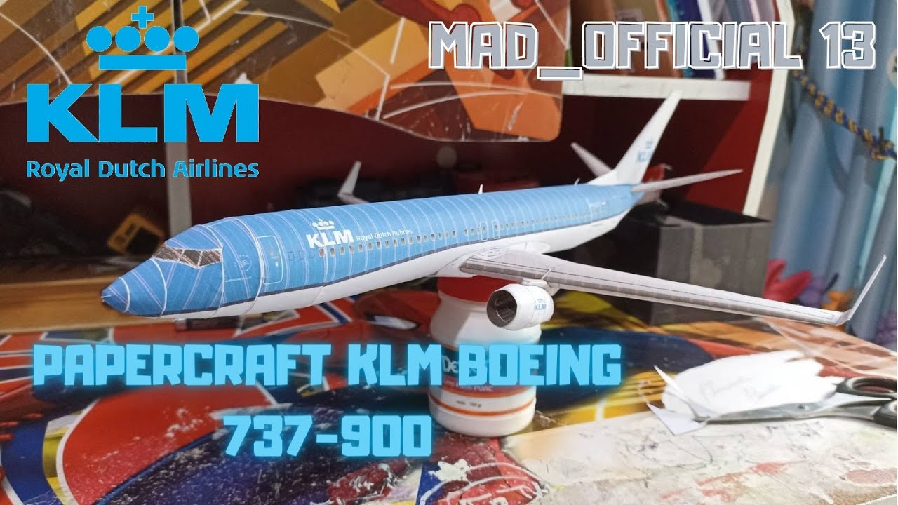 PAPERCRAFT KLM BOEING 737-900 | Papercraft Timelapse - YouTube