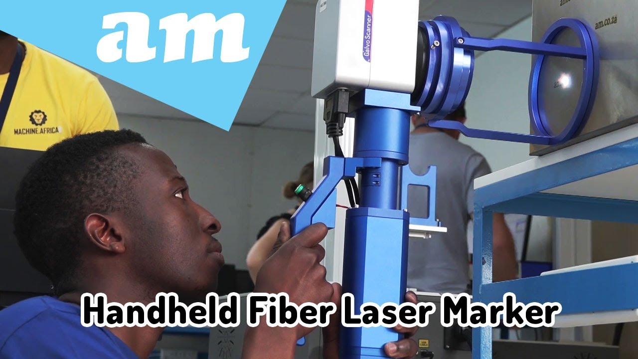 New Handheld LabelMark Fiber Laser with Alignment Rack For Any Surface ...