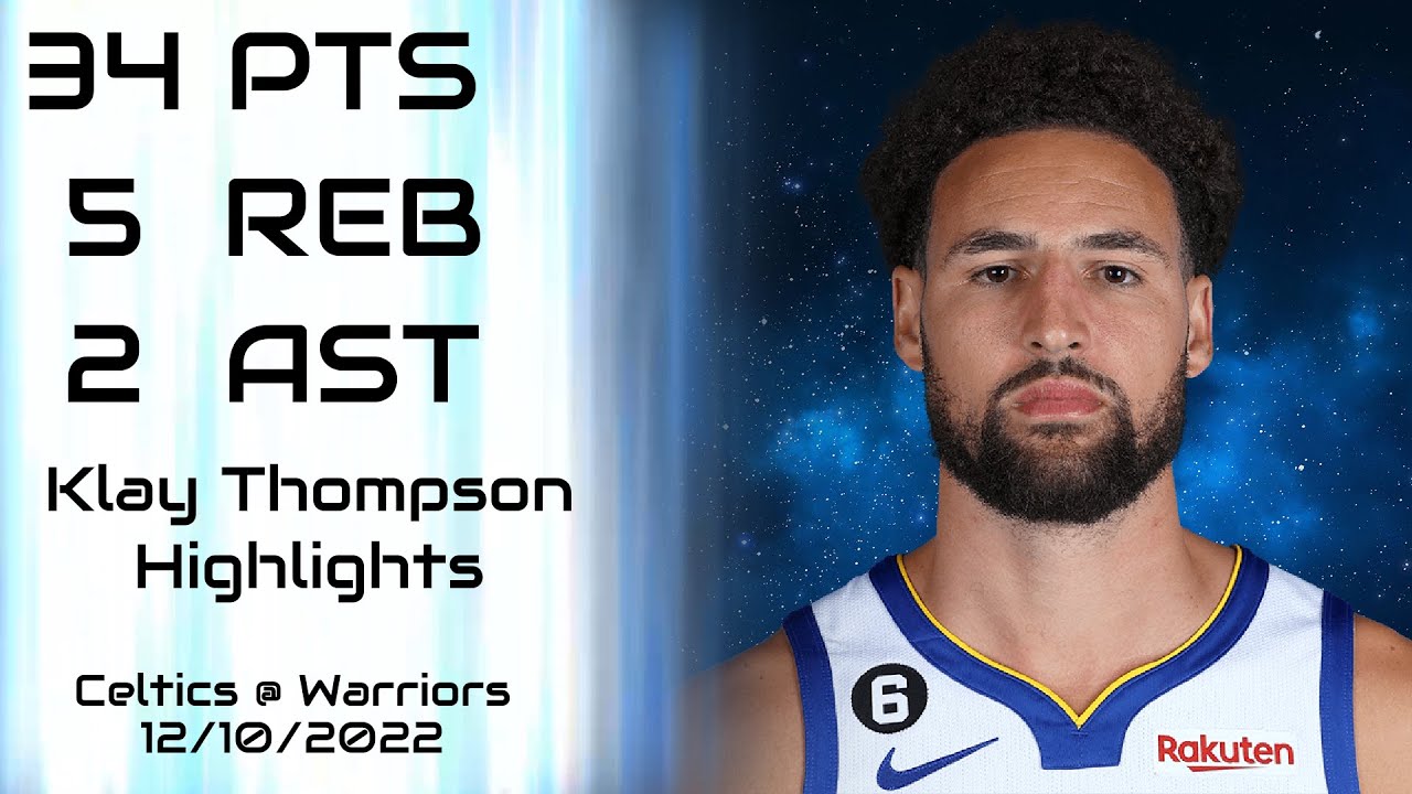 [NBA] Klay Thompson Highlights | Celtics @ Warriors (12/10/2022) | NBA ...