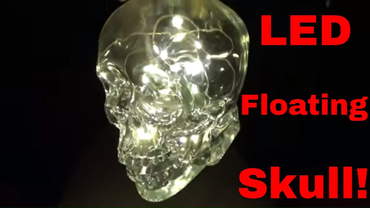 LED Lit Floating Skull, DIY Halloween or Shop Decoration! - YouTube
