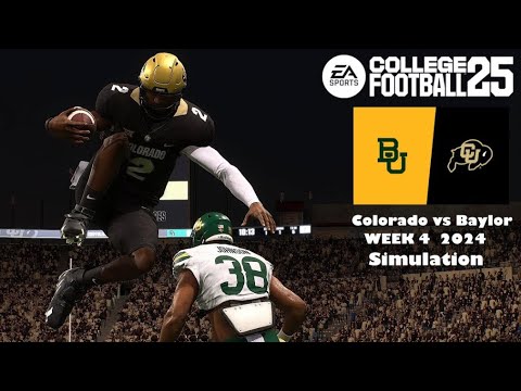 EA College Football 25 Colorado vs Baylor Bears Week 4 Sim 2024 Game ...