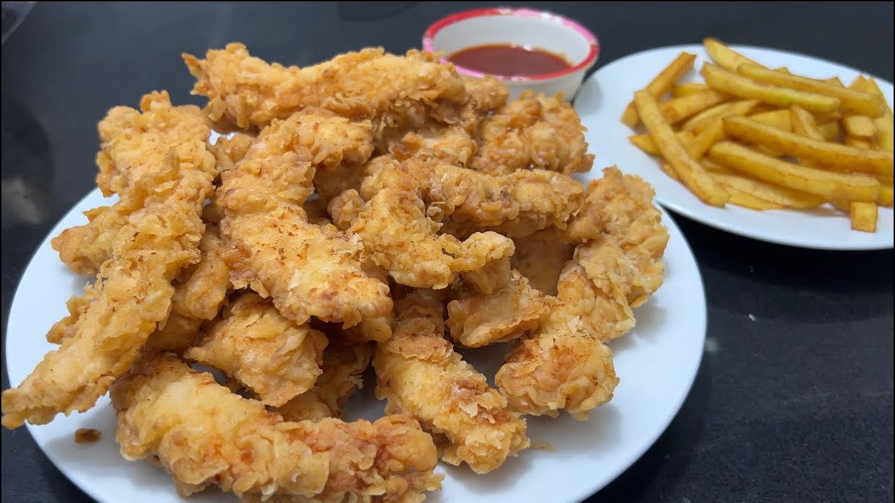Crispy Chicken Strips Recipe | Tasty Chicken Tender | Fastfood Style ...
