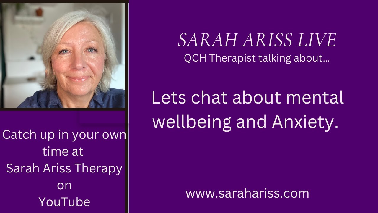Anxiety Chat Live with Sarah Friday 28th July - YouTube
