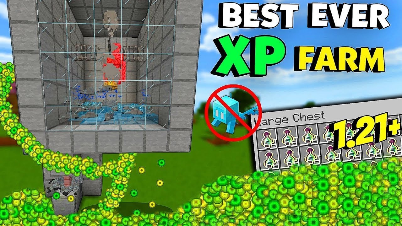 BEST EVER XP FARM IN MINECRAFT 1.21 ( BEDROCK/MCPE ) ! NO ALLAY , NO ...
