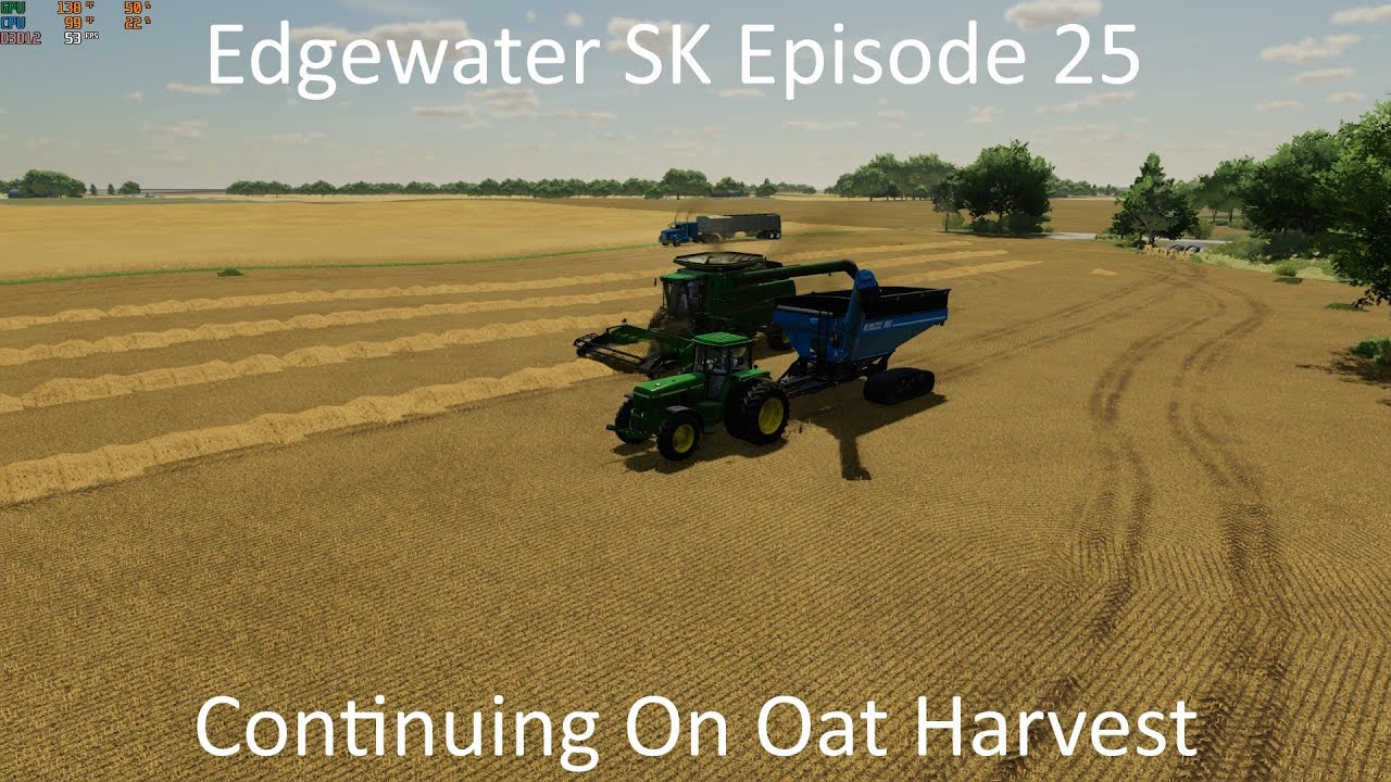FS22 Edgewater SK Episode 25 Continuing On Oat Harvest - YouTube