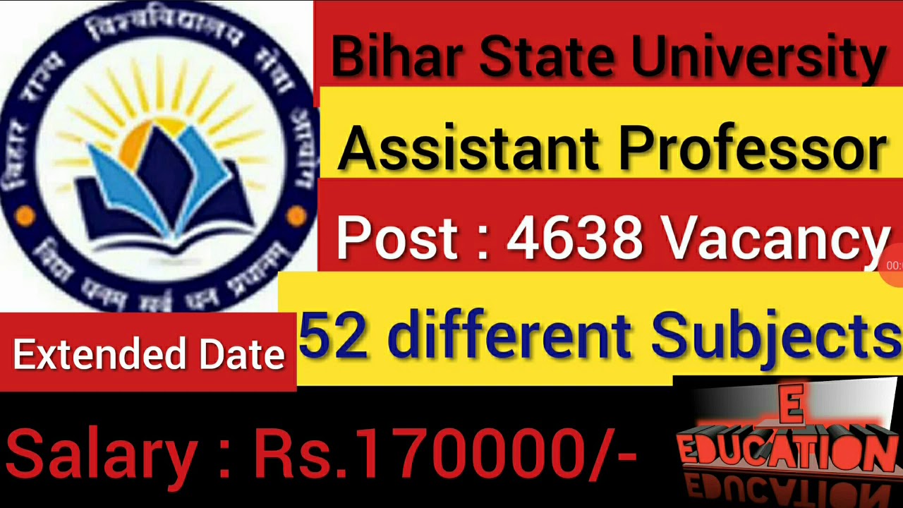 Assistant Professor Recruitment in BSUSC 2020|4638 Assistant Professor ...