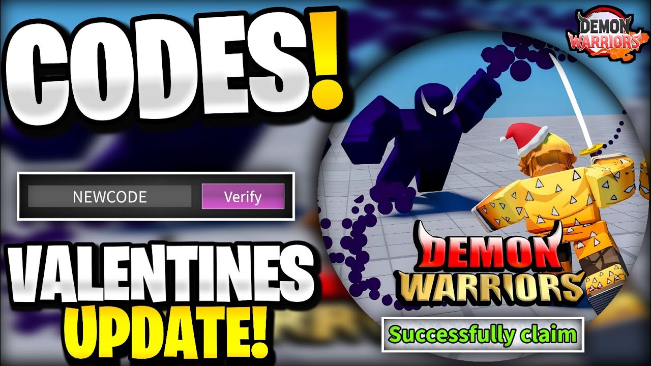 🔥*NEW* All Working VALENTINES UPDATE CODES FOR DEMON WARRIORS! ROBLOX ...