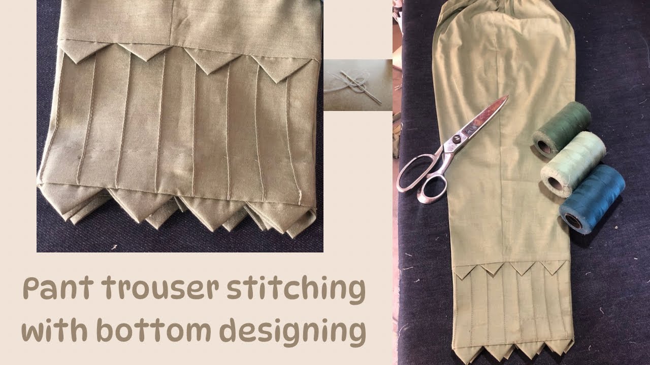 Ladies Pant trouser stitching steps/Easy Pant trouser Stitch method ...
